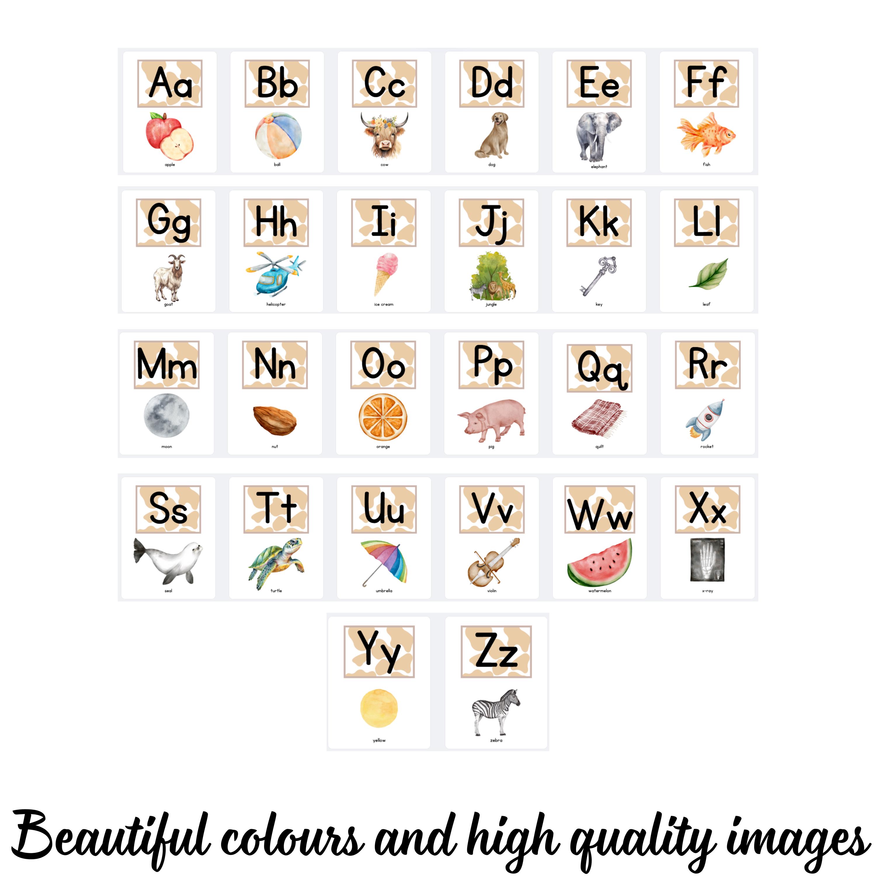 Farm House Alphabet Classroom Poster, Highland Cow Classroom Theme, Abc ...
