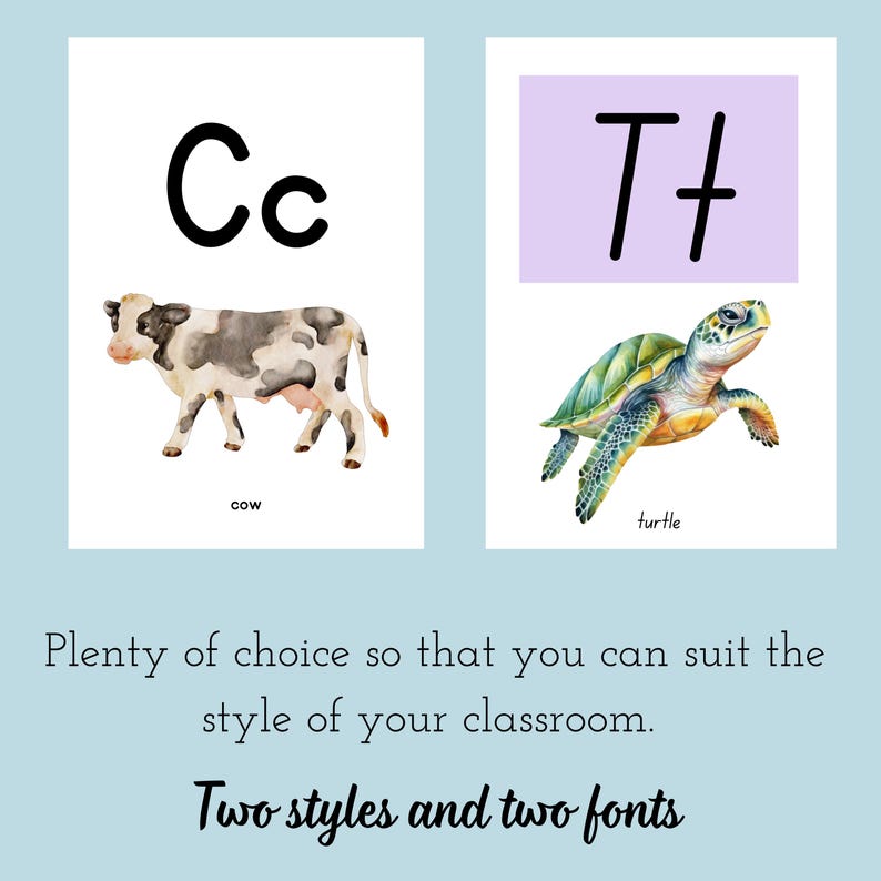 Alphabet Classroom Poster, Abc Flash Cards, Homeschool Educational ...