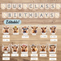 Highland Cow Art, School Supplies Illustration, Student Desk Decor ...