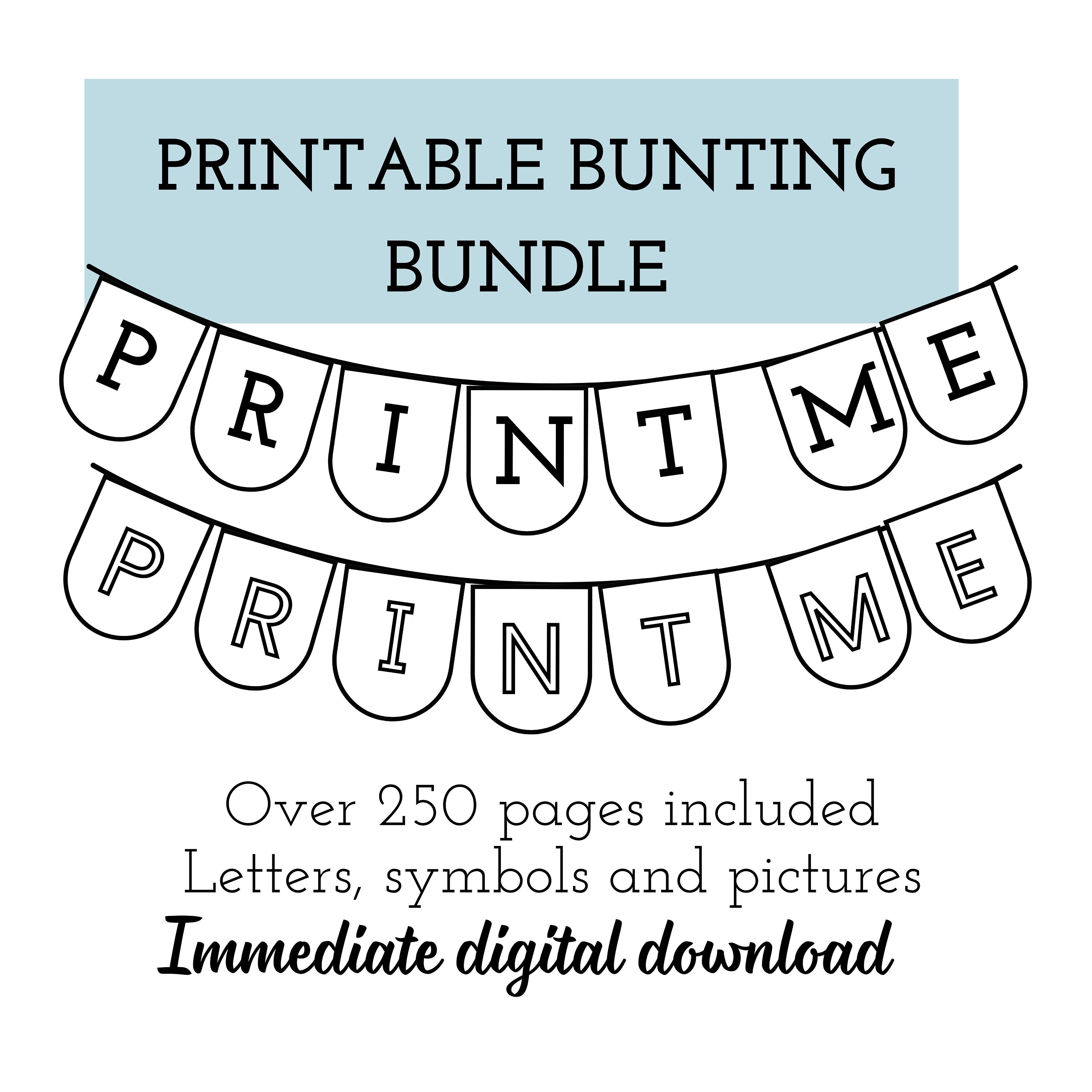 Celebration Bundle Bunting, DIY Banner Kit, Bulletin Board Bunting ...