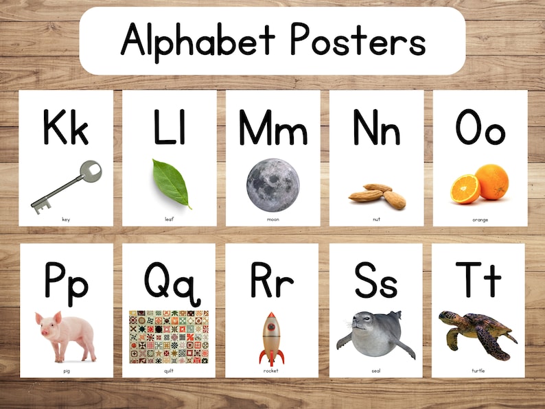 Alphabet Posters, A-Z Posters, Daycare Display Board, Primary School ...