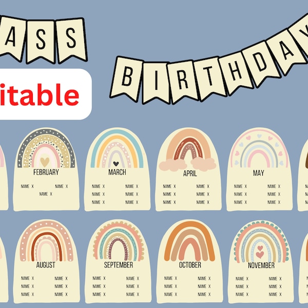 Birthday Chart - Etsy