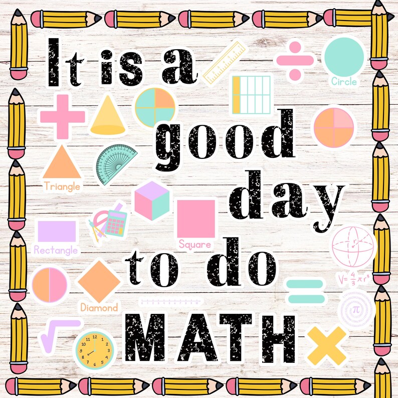 It is a Good Day to Do Math, Maths Bulletin Board Kit, Bright Groovy ...