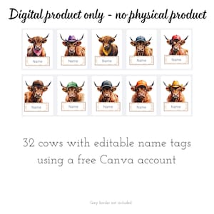 Editable Highland Cow Classroom Door Display | “holy Cow We’re a Smart ...