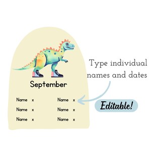 EDITABLE Dinosaur Classroom Birthday Display, Primary School Birthday ...