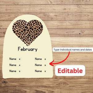 EDITABLE Birthday Calendar Classroom, Bulletin Board Boho, Birthday ...