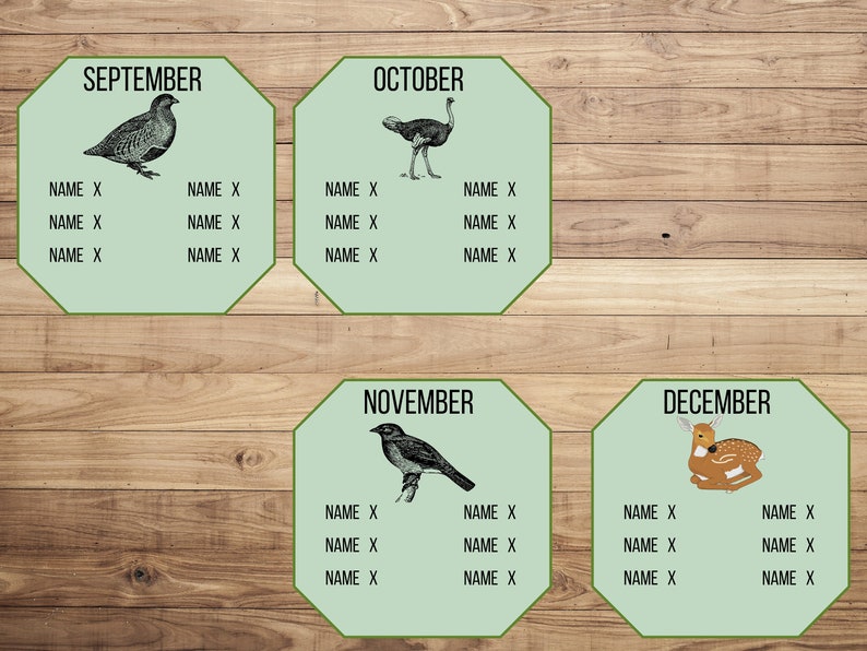 EDITABLE Bird Classroom Birthday Display, Primary School Cute Animal ...