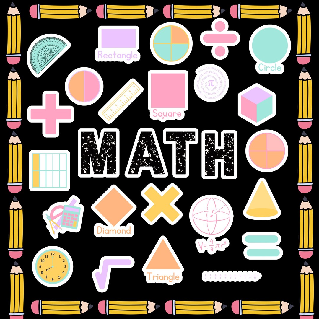 Pastel Classroom Display, Maths Bulletin Board Kit, Bright Groovy ...