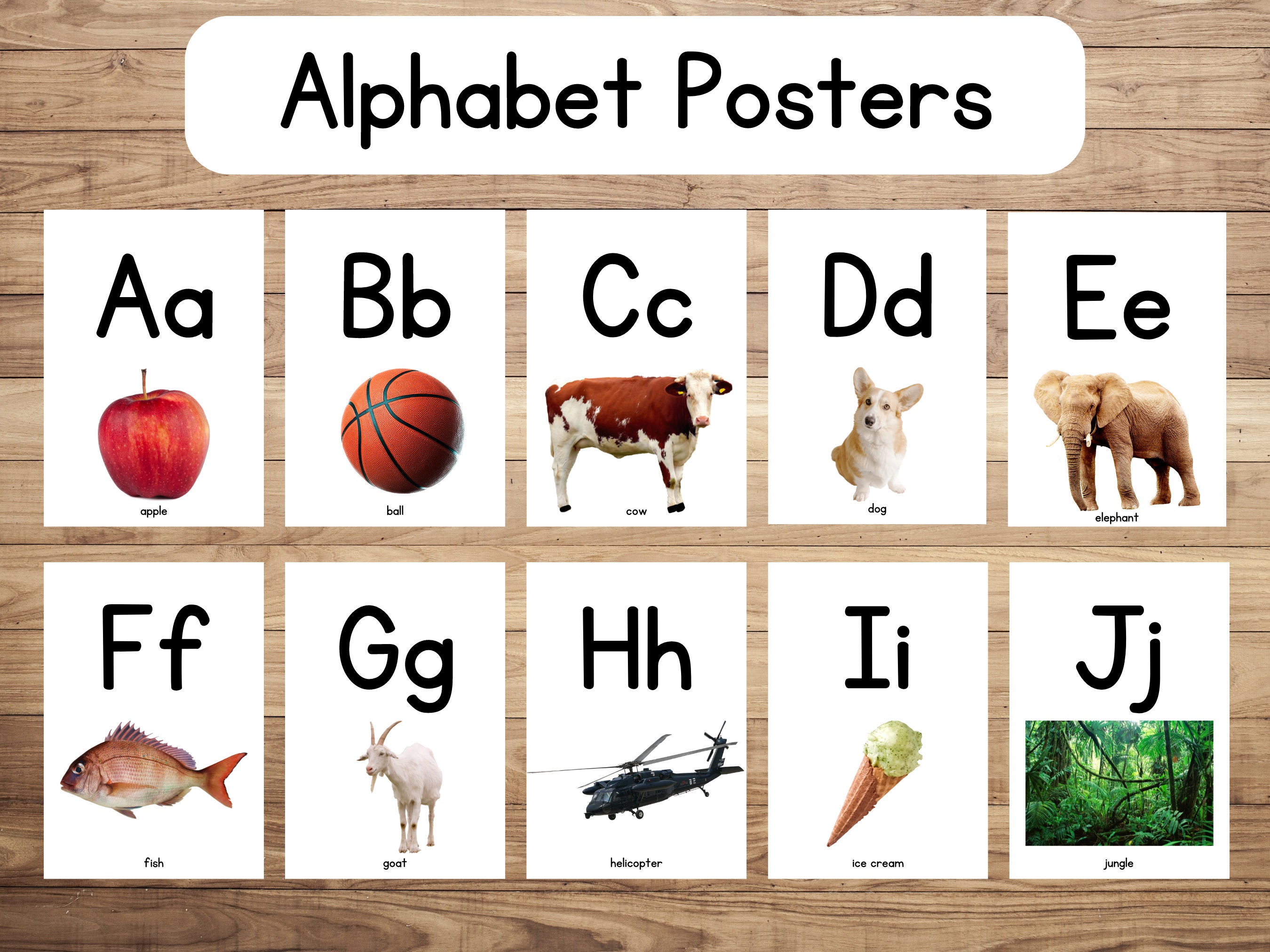 Alphabet Posters, A-Z Posters, Daycare Display Board, Primary School ...