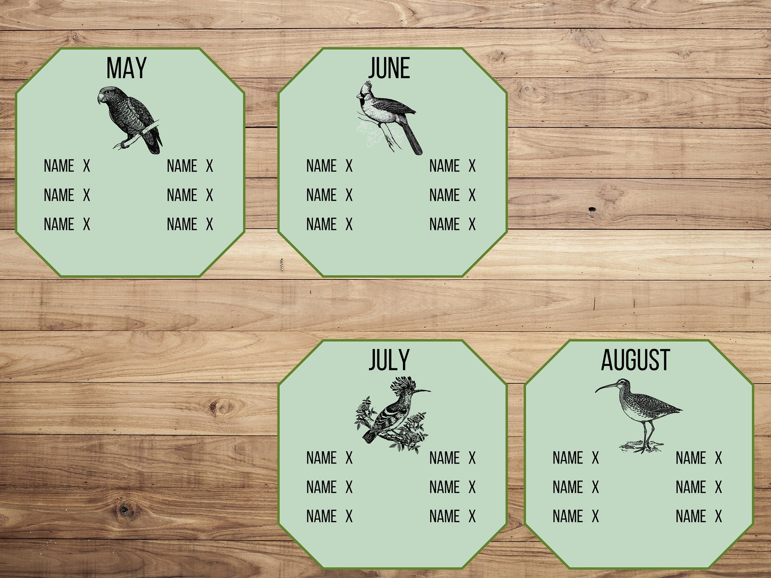 EDITABLE Bird Classroom Birthday Display, Primary School Cute Animal ...