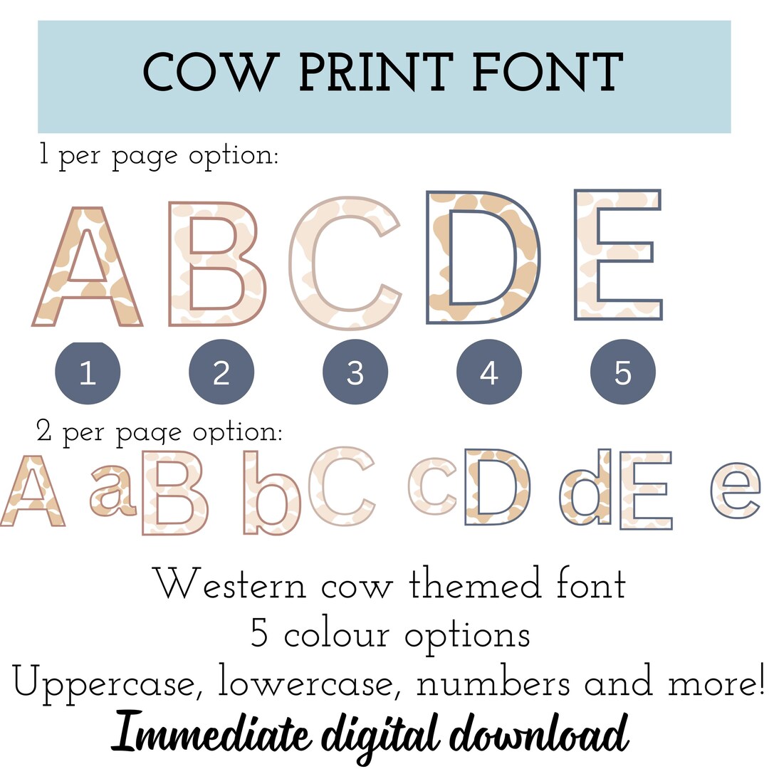 Cow Print Bulletin Board Letters | Boho Neutral Classroom Decor ...