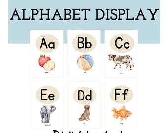 PASTEL ABSTRACT LINES Classroom Alphabet Display Cards - Etsy