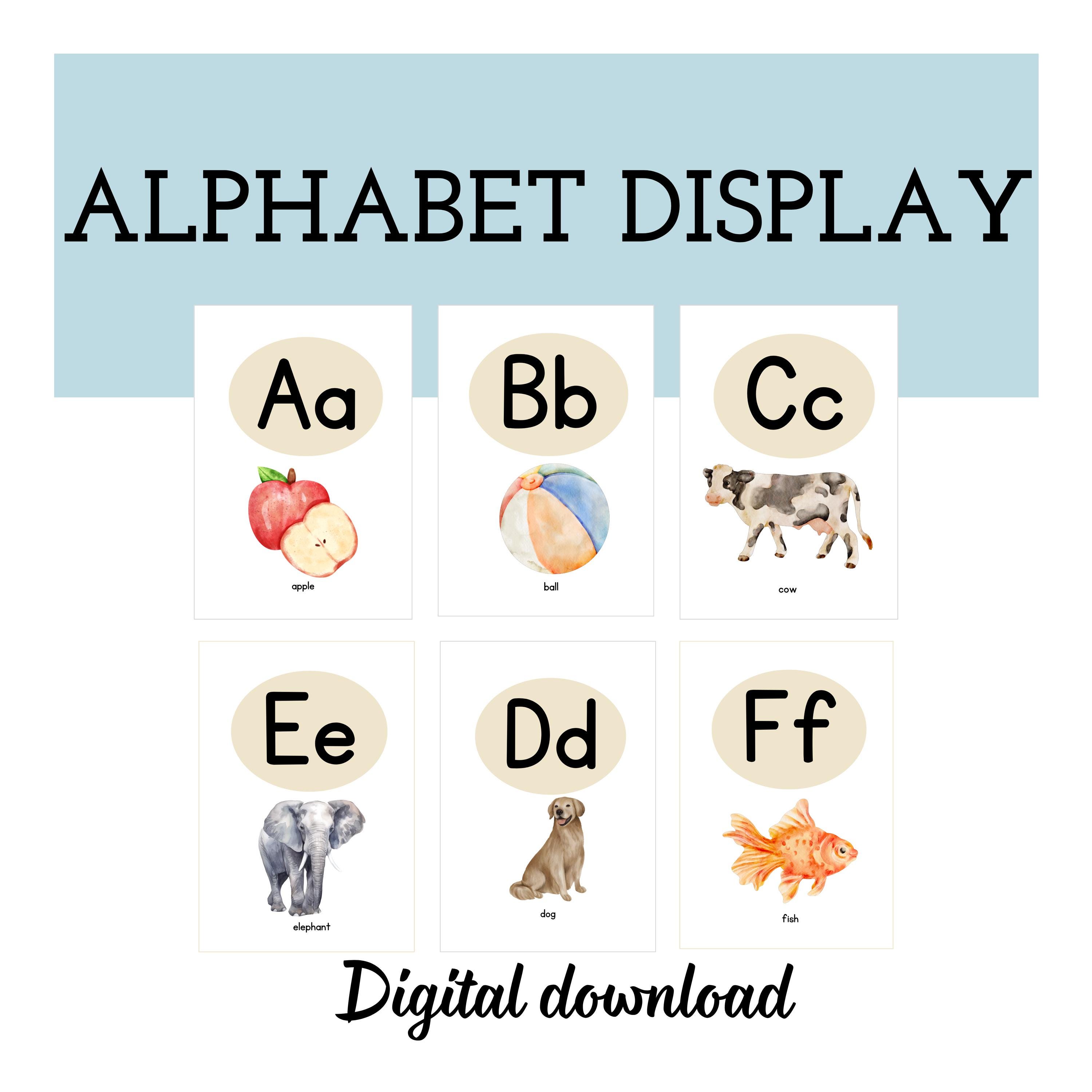 Western Theme Alphabet Poster, Abc Flash Cards, Alphabet Cards for ...