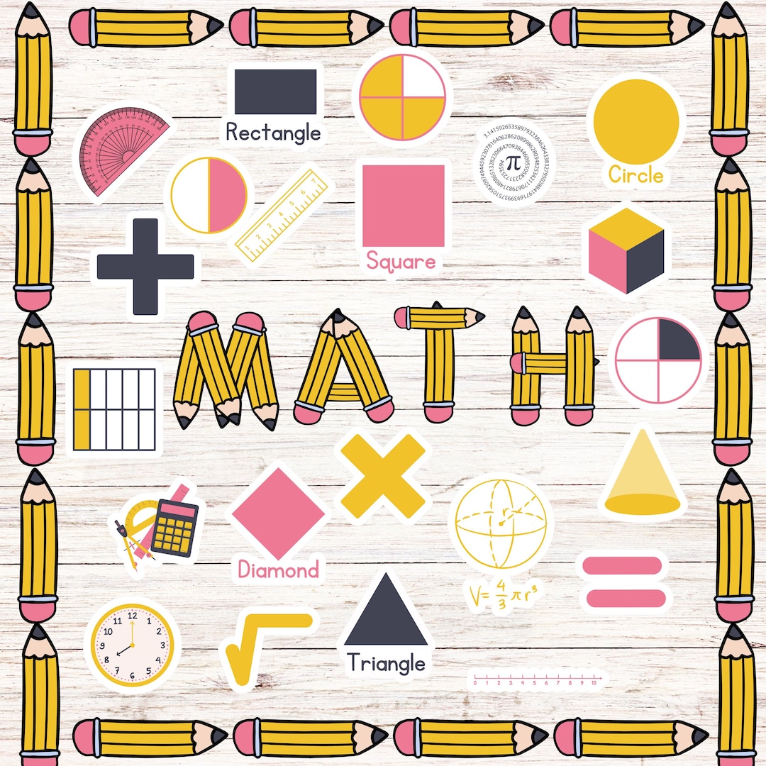 Math Bulletin Board, Classroom Math Display Kit, Easy Math Chart, Back ...