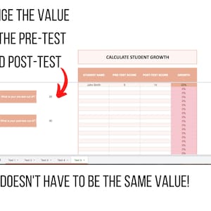 Student Growth Google Sheets Template, Teacher Google Sheets Template ...