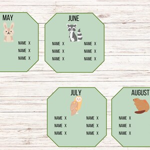 EDITABLE Woodland Classroom Birthday Display, Primary School Cute ...