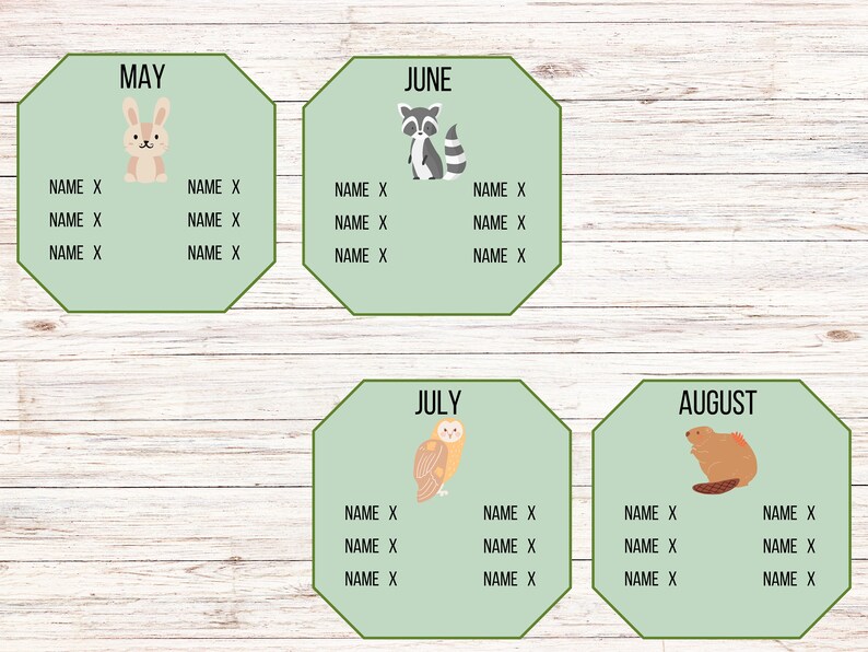 EDITABLE Woodland Classroom Birthday Display, Primary School Cute ...