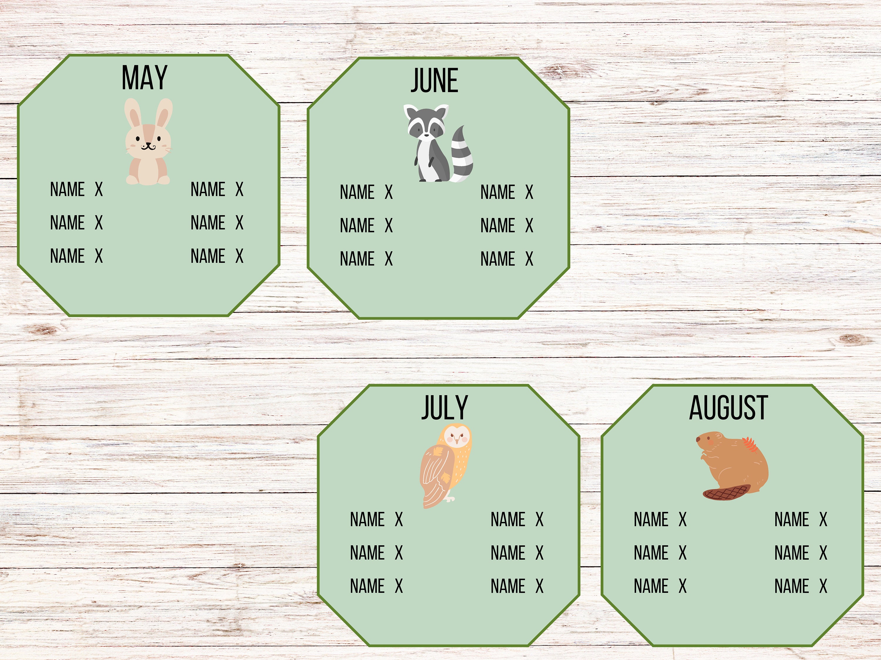 EDITABLE Woodland Classroom Birthday Display, Primary School Cute ...