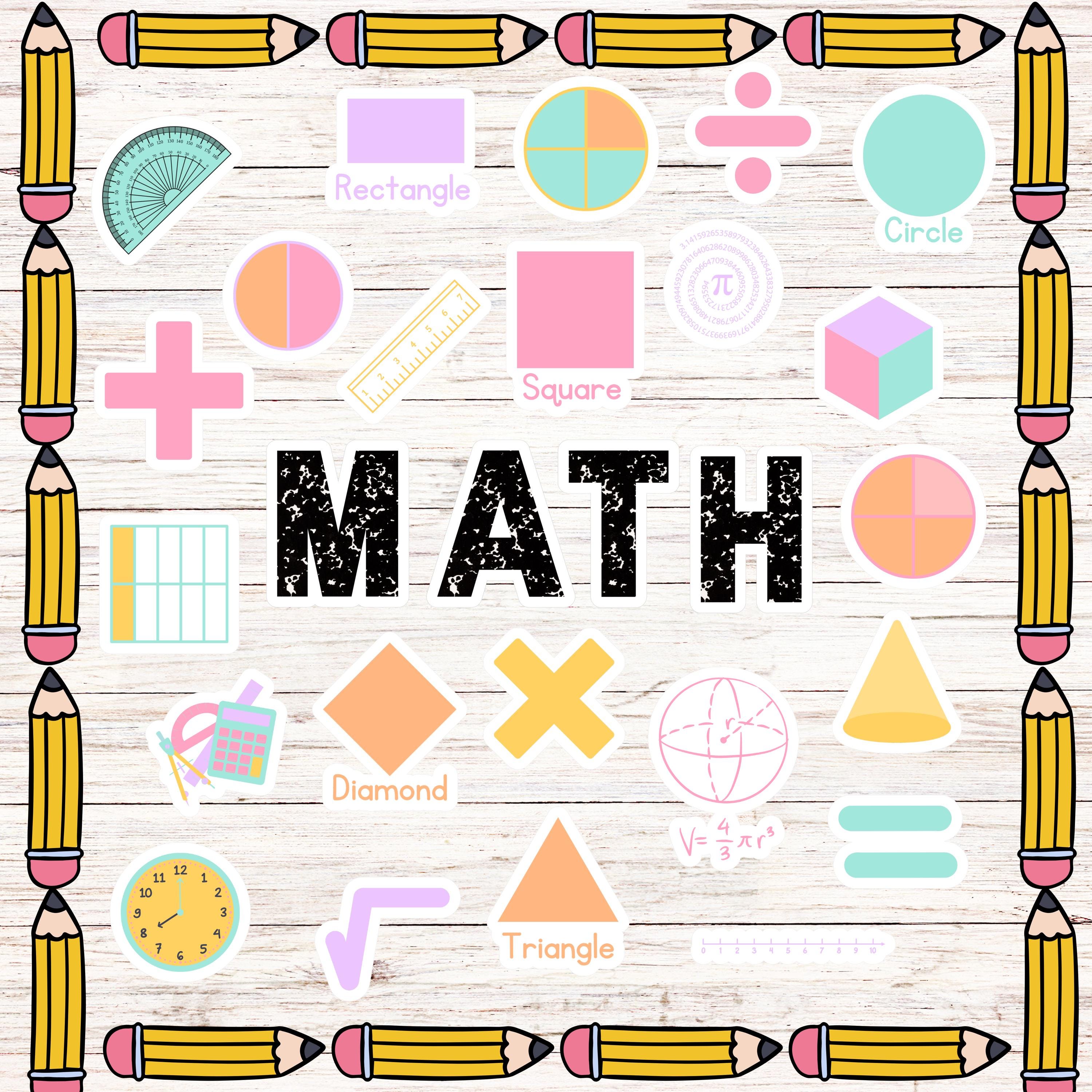 Math Classroom Board, Maths Bulletin Board Kit, Printable Maths Display ...
