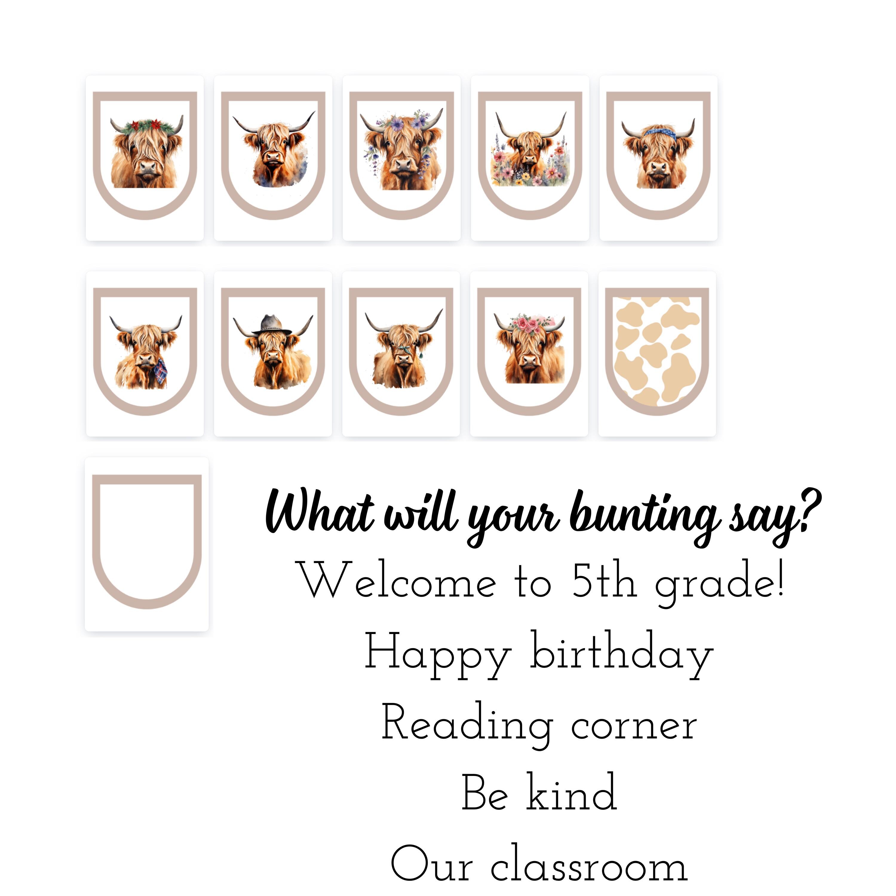 Highland Cow Bulletin Board, Cow Classroom Decor, Cow Classroom ...