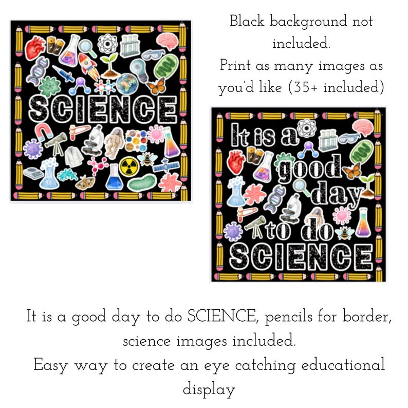 Science Bulletin Board Kit, Science Classroom Poster (digital Download ...
