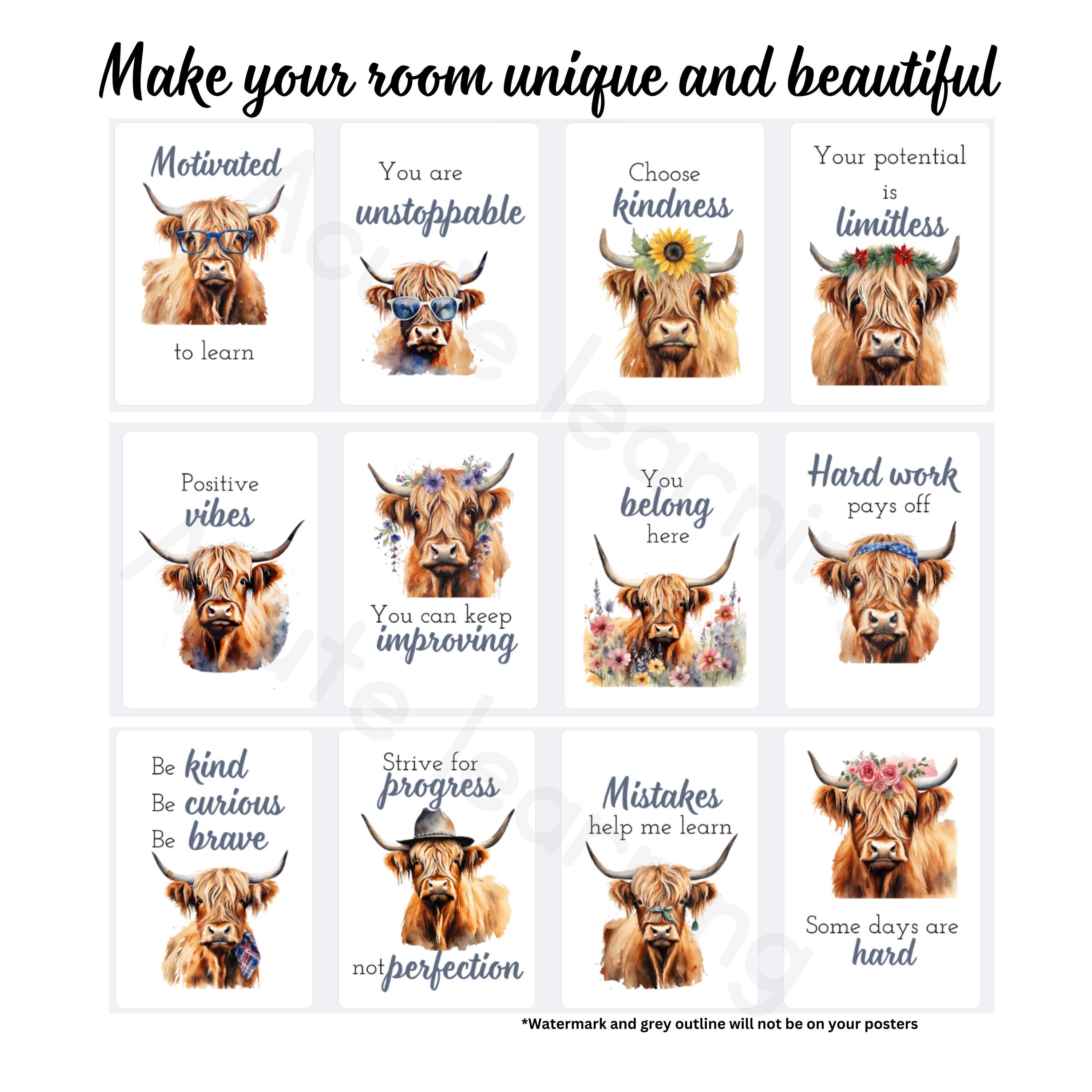 Highland Cow Bulletin Board, Cow Classroom Decor, Cow Classroom ...