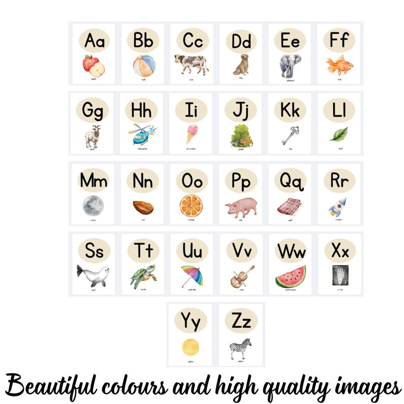 Western Theme Alphabet Poster, Abc Flash Cards, Alphabet Cards for ...