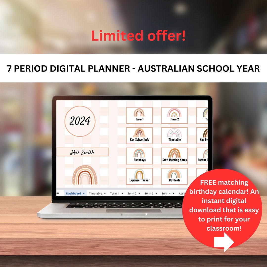 2024 Digital Teacher Planner Google Drive, Australian Digital Teacher ...