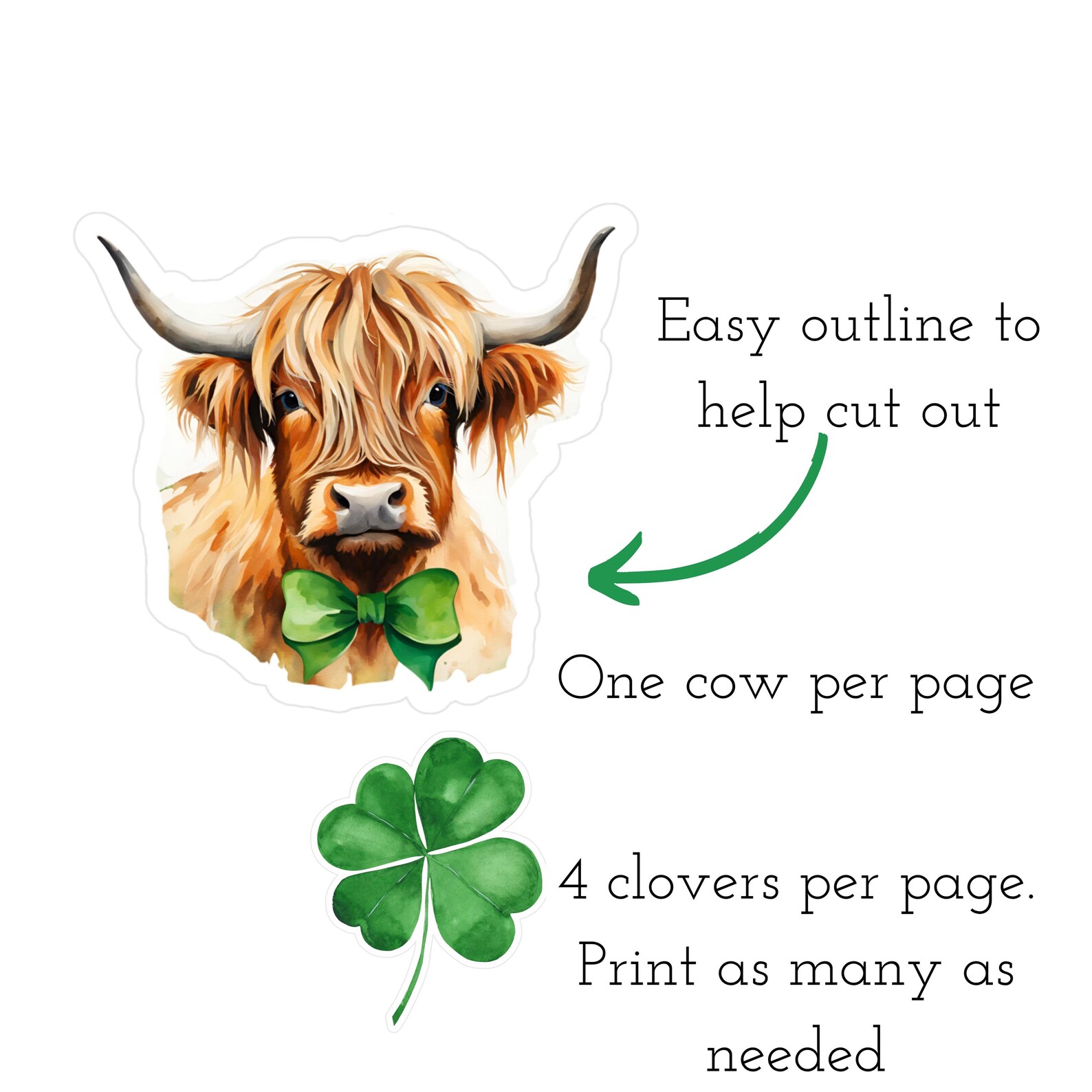 St Patrick's Day Cow Classroom Display, Western Theme Door Decor ...