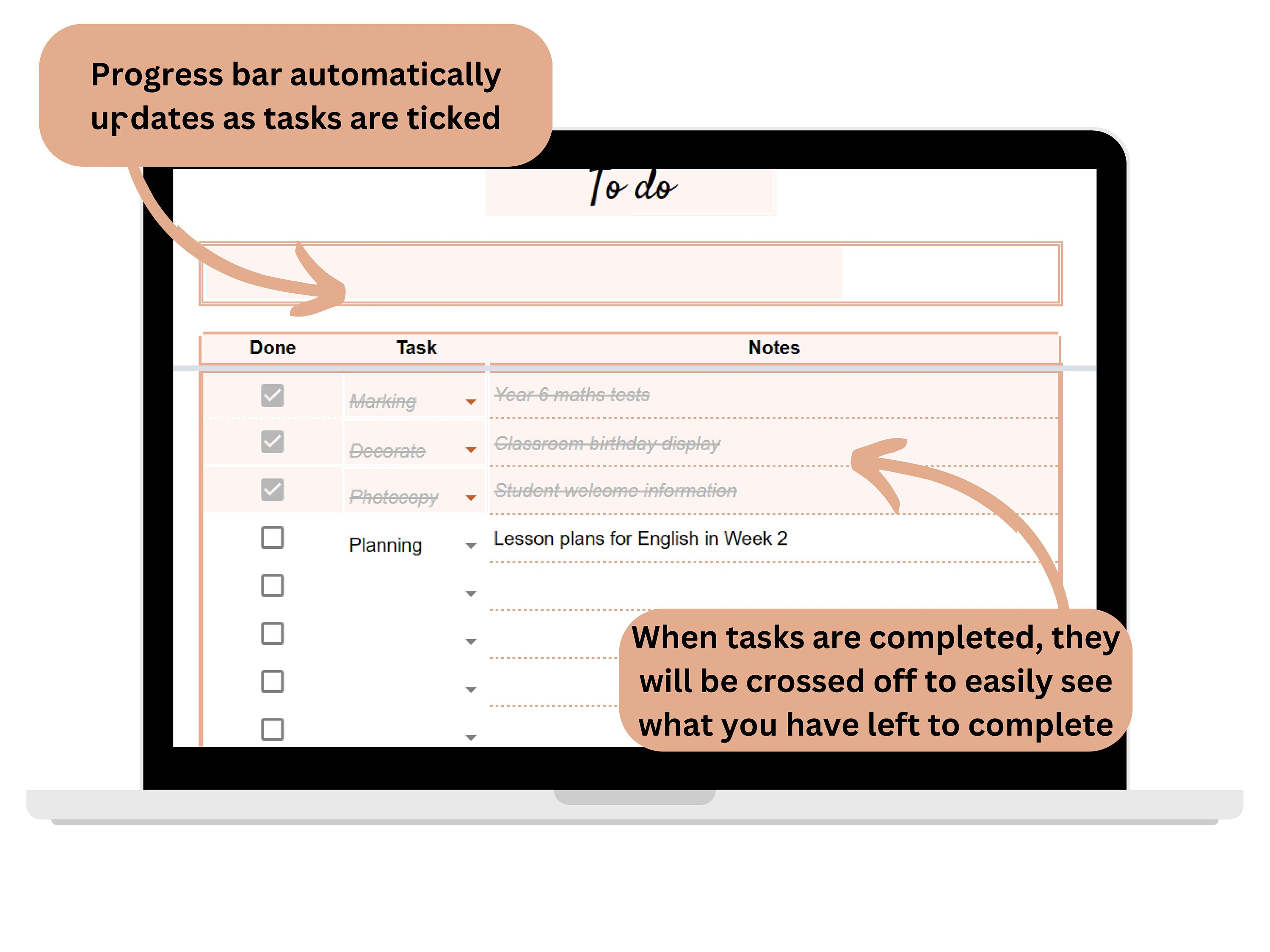 Teacher to Do List, Google Sheets to Do List, Boho Rainbow to Do List ...