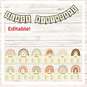 EDITABLE Classroom Birthday Display, Primary School Cake Birthday ...