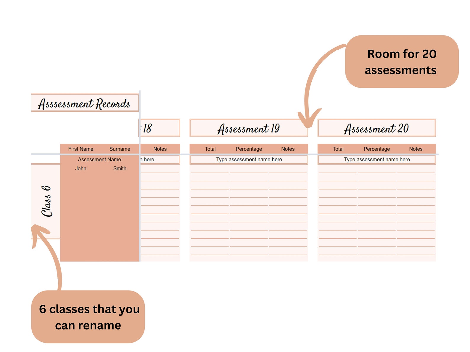 Teacher Markbook, Assessment Record, Student Data Tracker, Google ...