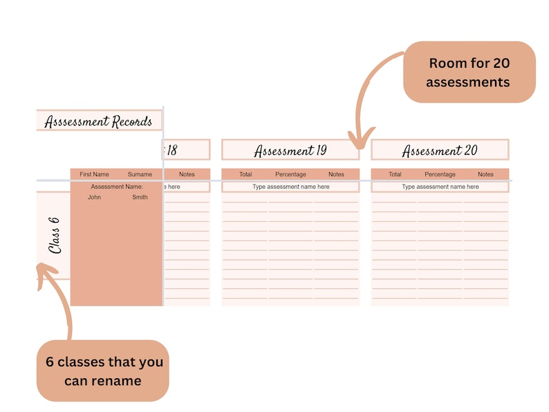 Teacher Markbook, Assessment Record, Student Data Tracker, Google ...