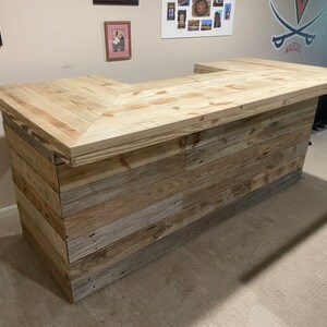 Custom Built Bar From Reclaimed Wood - Etsy