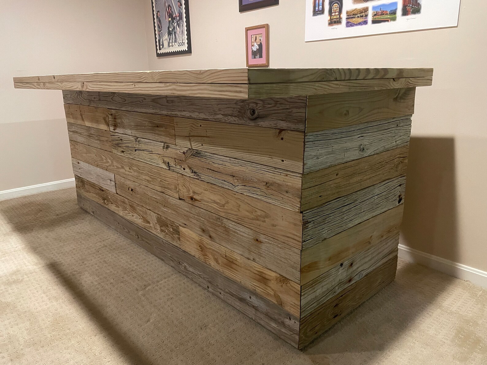 Custom Built Bar From Reclaimed Wood - Etsy