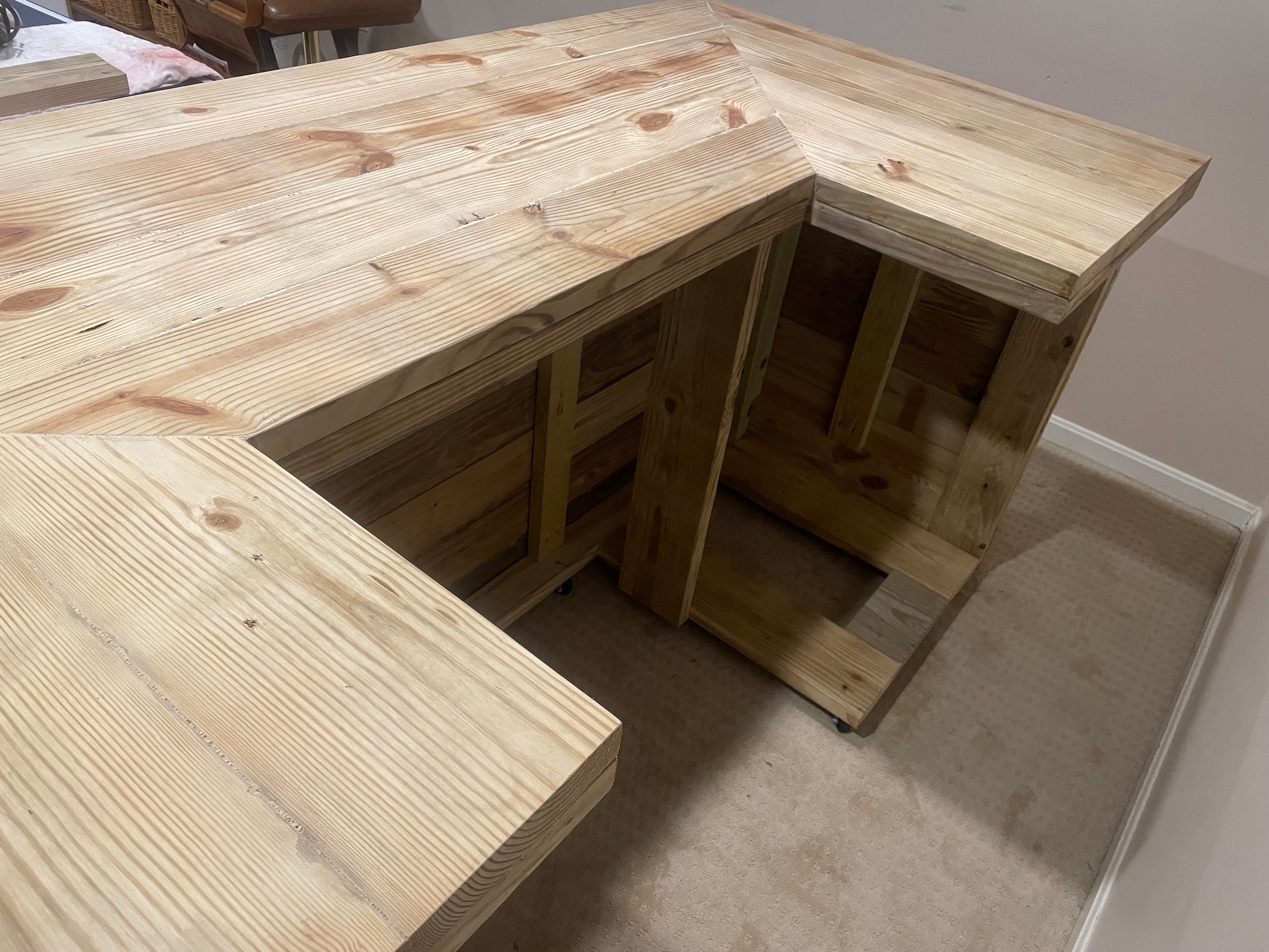 Custom Built Bar From Reclaimed Wood - Etsy