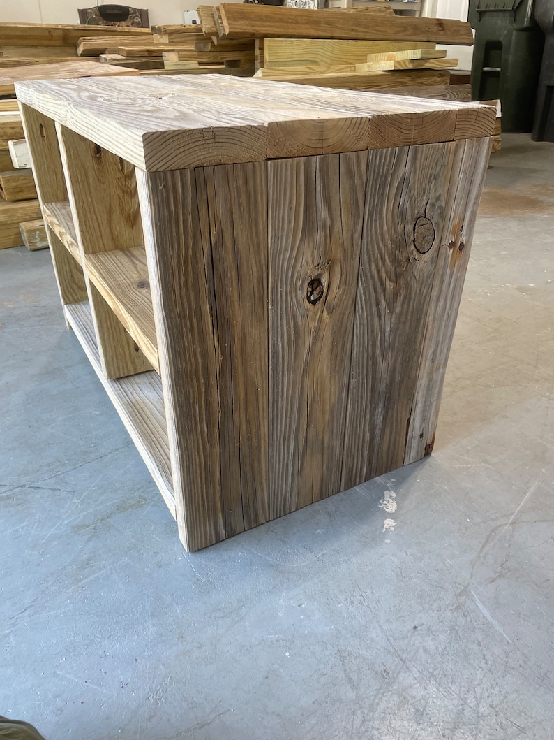 Custom Cubby Storage Bench From Reclaimed Wood - Etsy