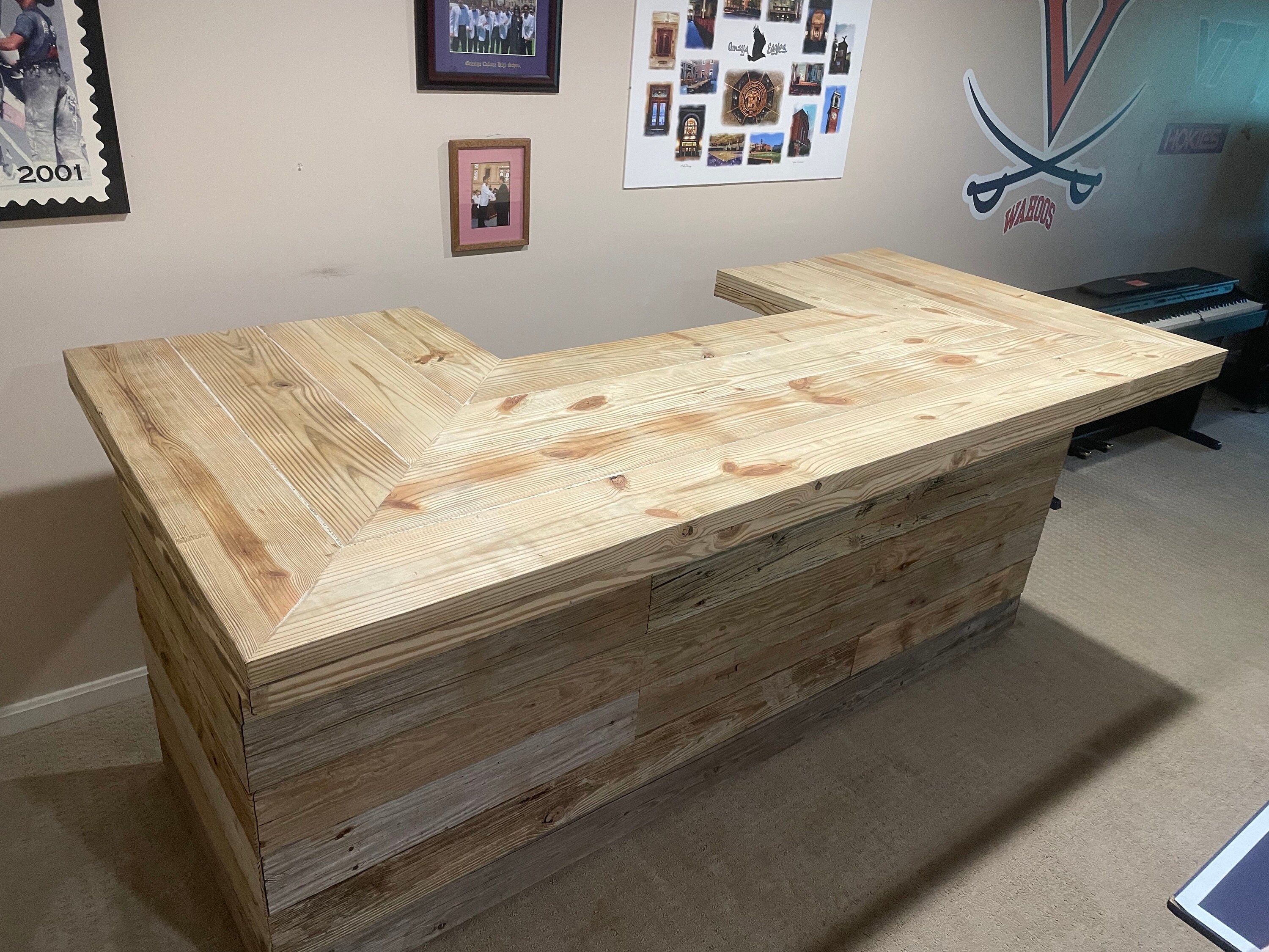 Custom Built Bar From Reclaimed Wood - Etsy