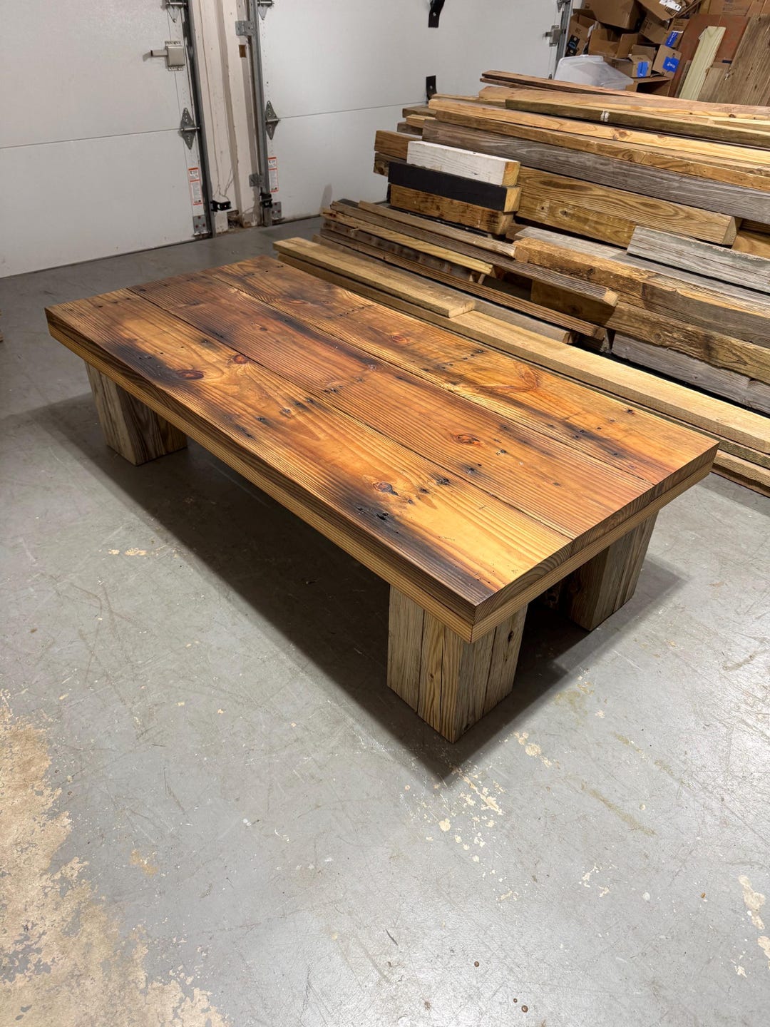 Large Rustic Coffee Table From Distressed Reclaimed Wood - Etsy