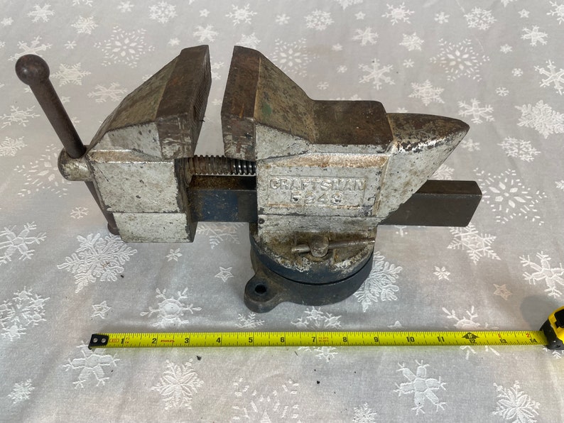 Vintage Craftsman Swivel Base Steel Anvil Vise Model 5243 Machinist ...