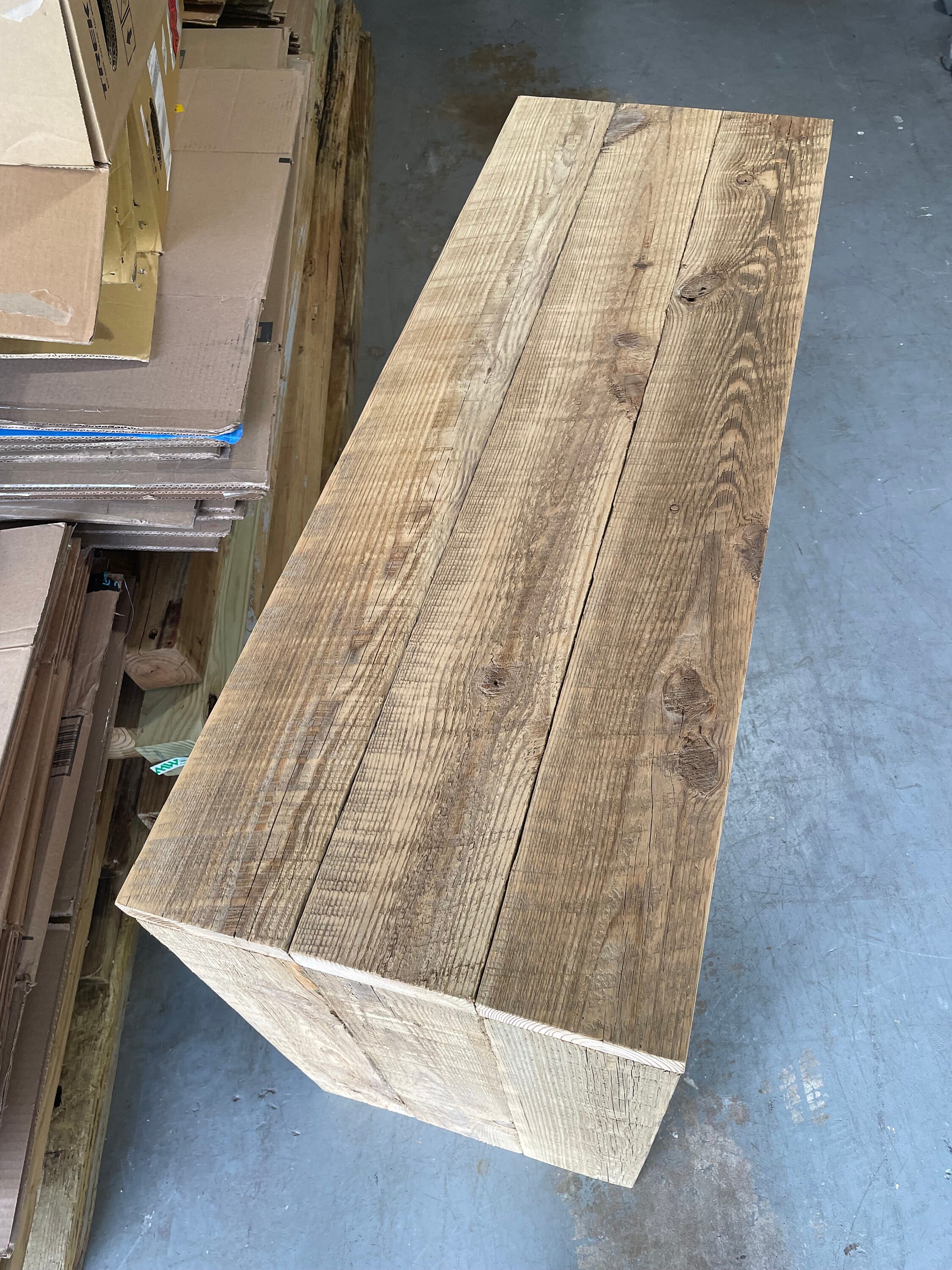 Custom Bookshelf / Credenza / Table From Reclaimed Wood - Etsy