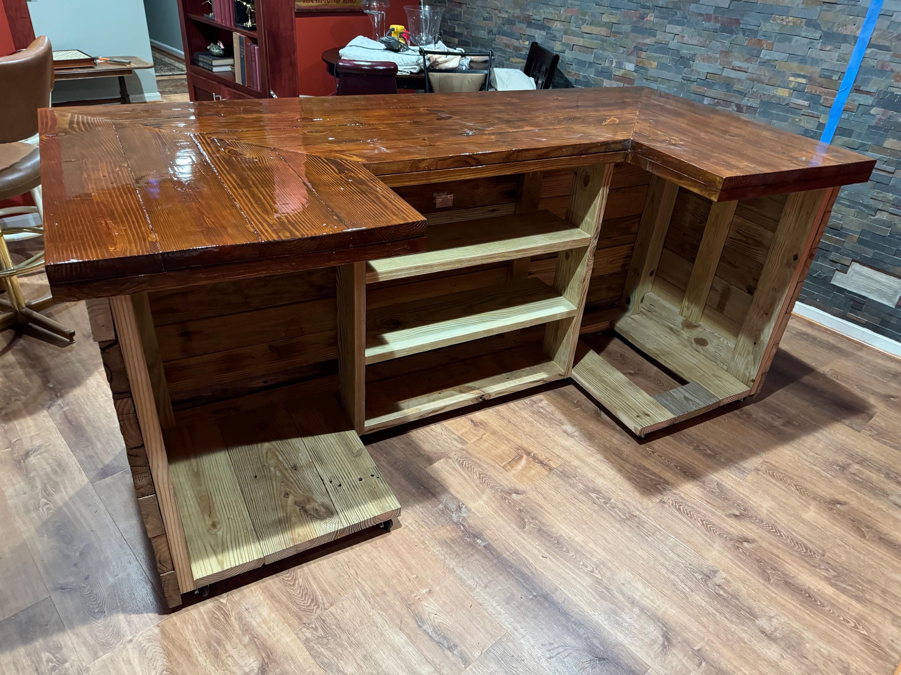 Custom Built Bar From Reclaimed Wood - Etsy