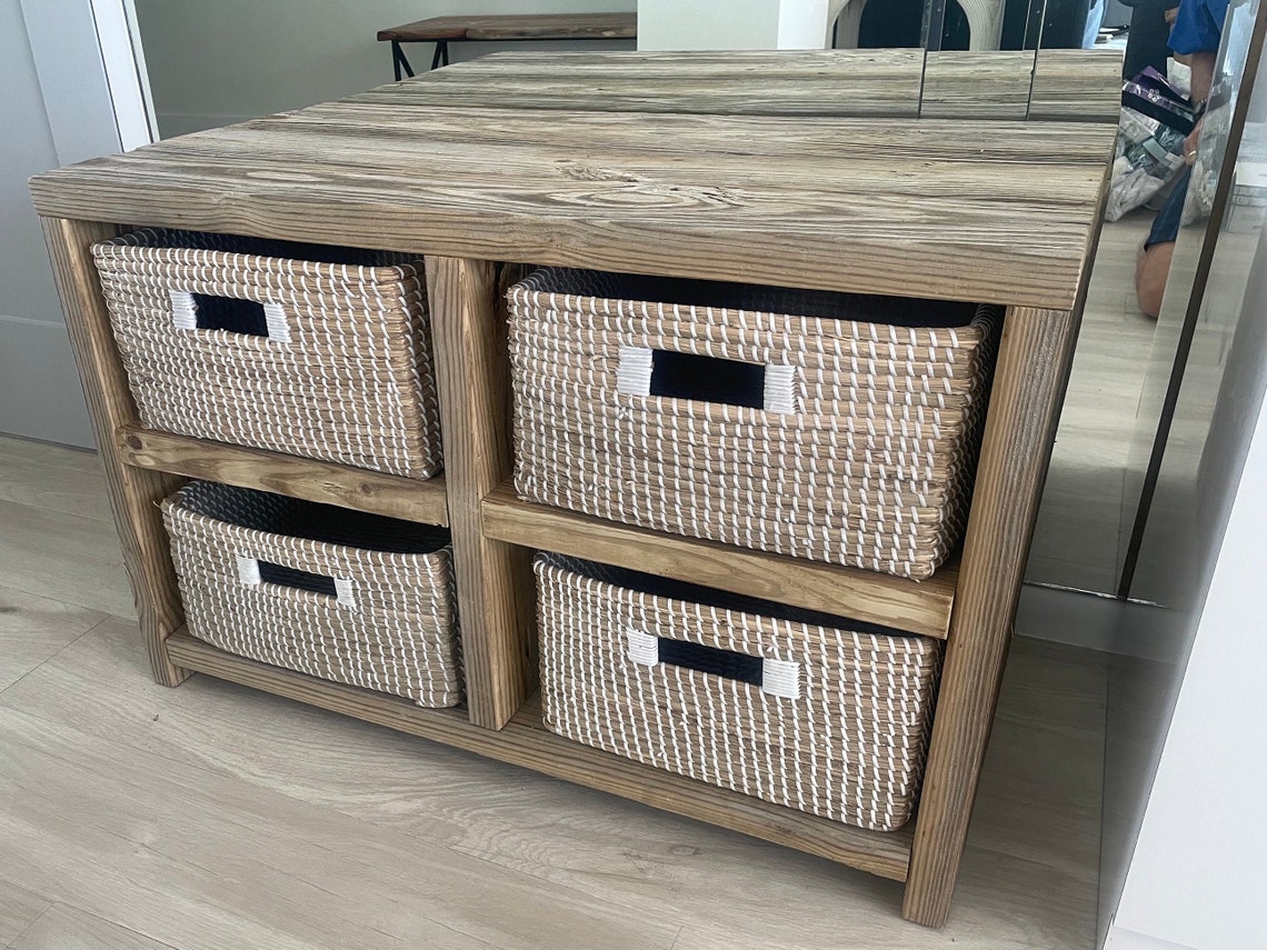 Custom Cubby Storage Bench From Reclaimed Wood - Etsy