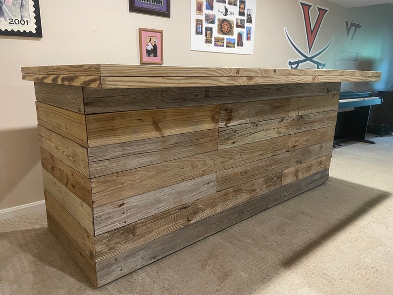 Custom Built Bar From Reclaimed Wood - Etsy