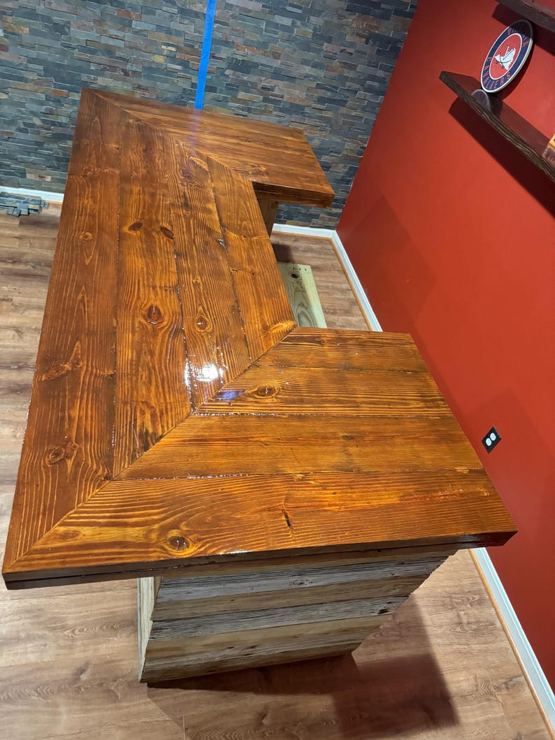 Custom Built Bar From Reclaimed Wood - Etsy