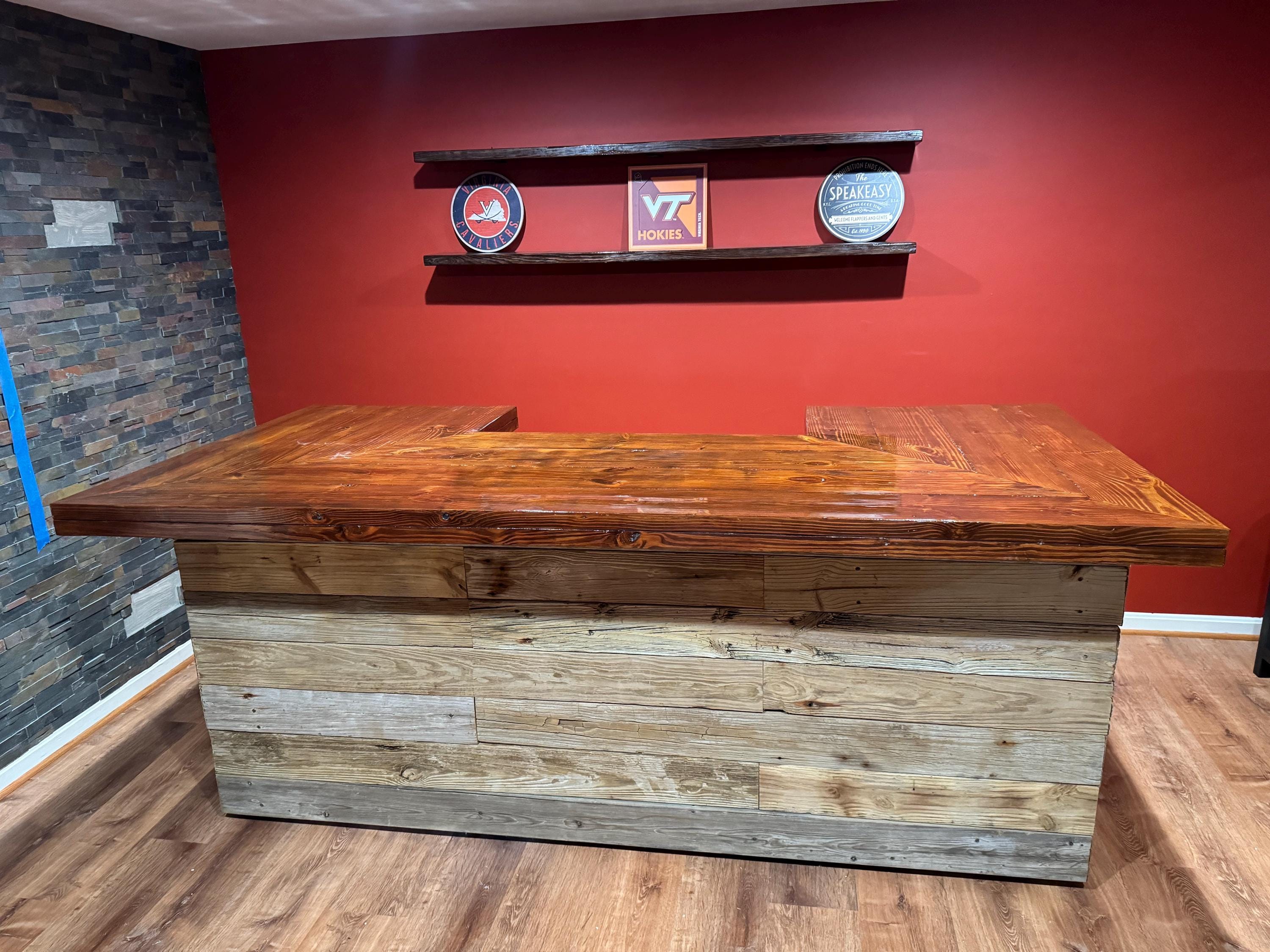 Custom Built Bar From Reclaimed Wood - Etsy