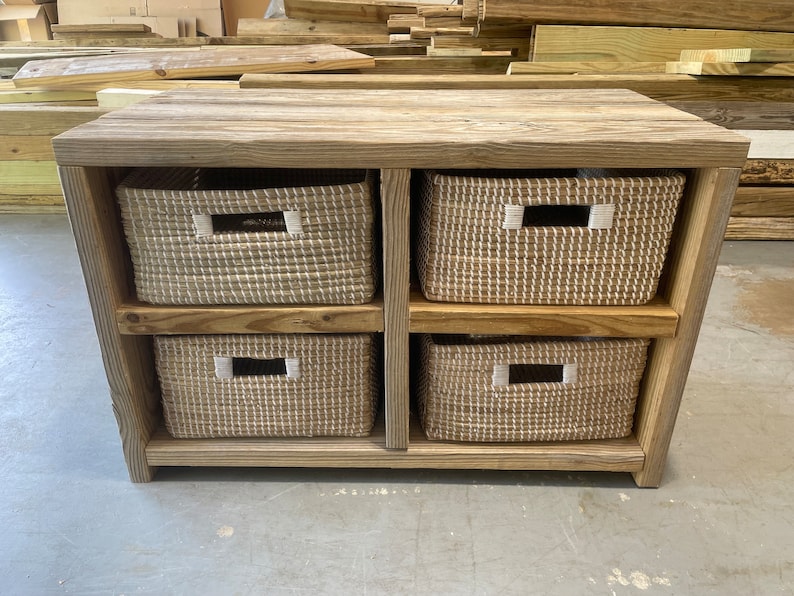 Custom Cubby Storage Bench From Reclaimed Wood - Etsy