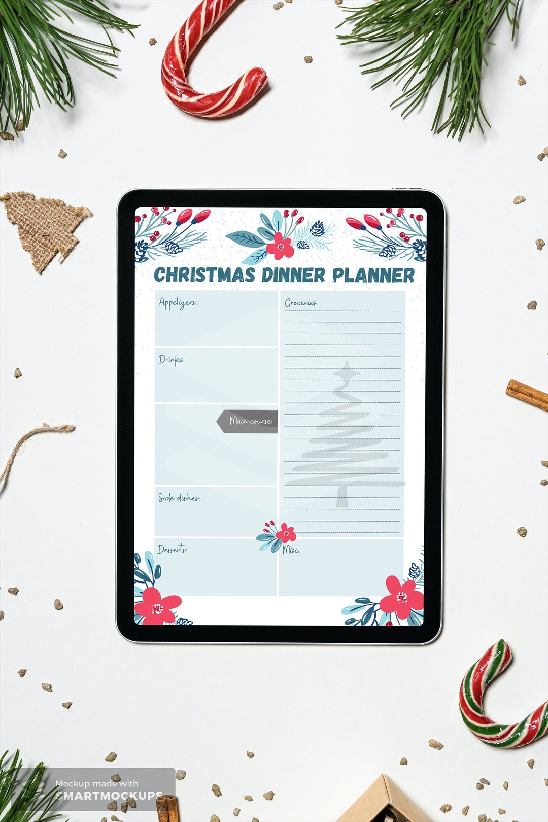 Christmas Dinner Planner Printable, Gift Budget Planner, Xmas Planner ...