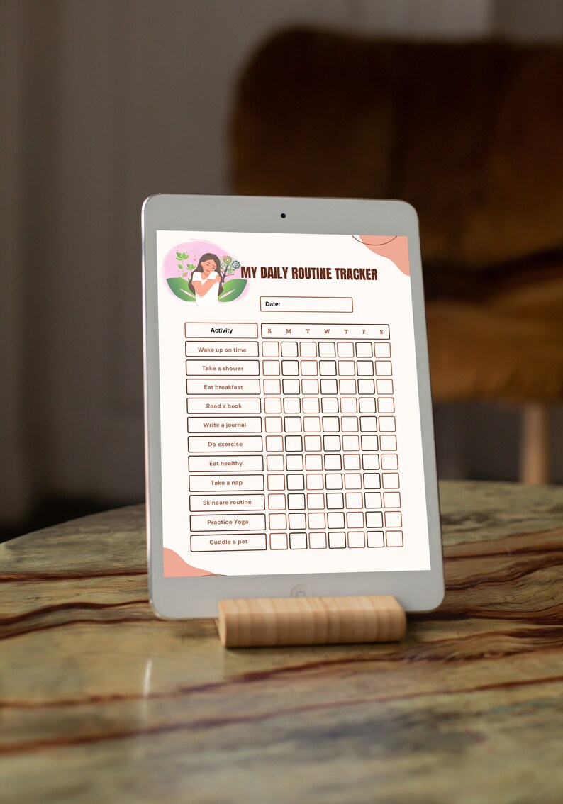 Digital Daily Routine Tracker Daily Routine Planner Instant Download ...