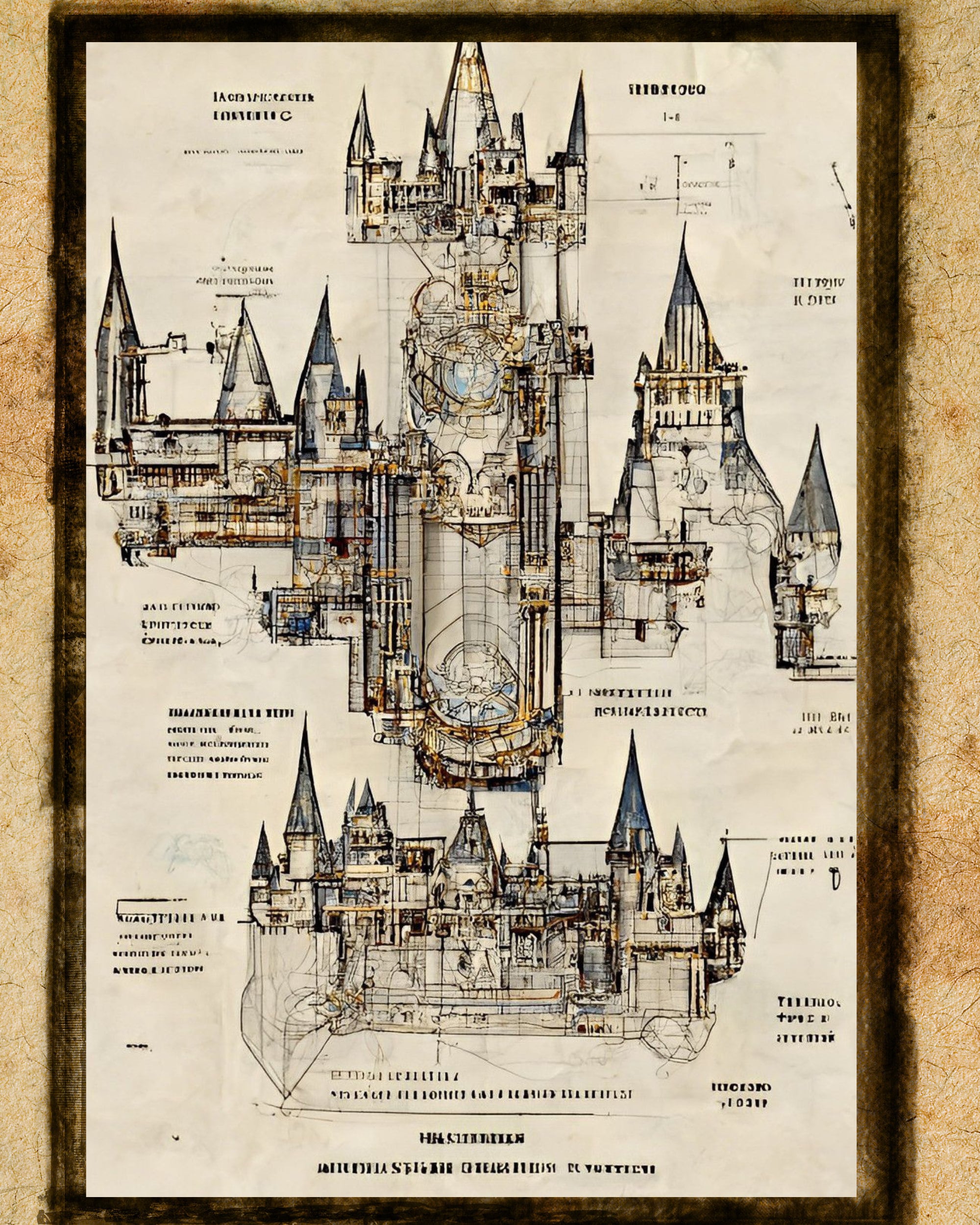 Map of Hogwarts Castle Poster Wizard Inspiring Magic Poster - Etsy